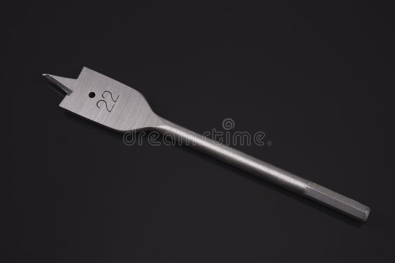 Flat wood bit stock photo. Image of piece, pike, drilling - 49047610