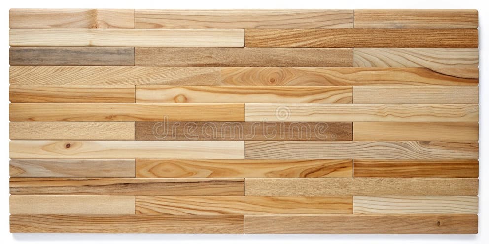Flat Wooden Surface Top View Made of Flat Boards Created by Artificial ...