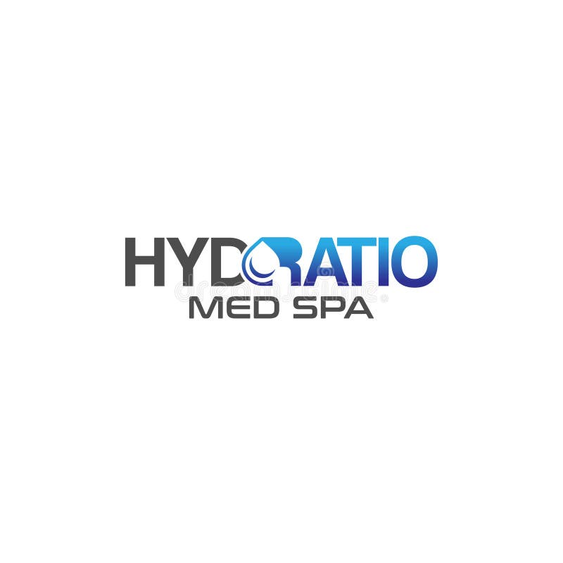 Flat Wordmark HYDORATIO MED SPA Drip Logo Design Stock Vector ...