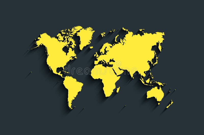 Abstract Yellow Geography Map Stock Vector - Illustration of region ...