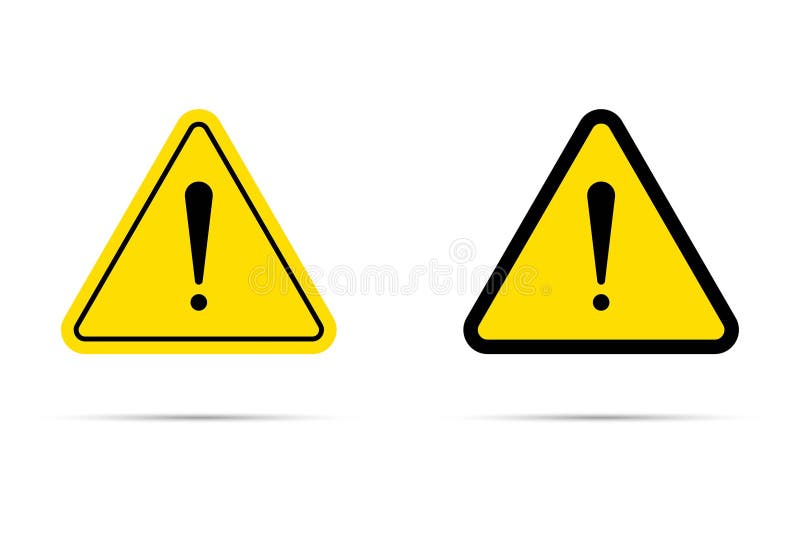 Flat Yellow Hazard Warning Symbol. Warning Icon and Sign of Danger ... Flat Yellow Hazard Warning Symbol. Warning Icon and Sign of Danger ...