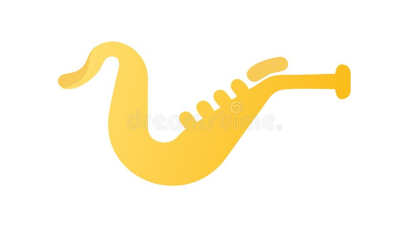 Flat Yellow Saxophone Icon Vector Music Jazz, Vector Design Generative ...