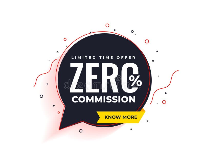 Flat Zero Percent Commission Template Limited Time Offer Stock Vector ...