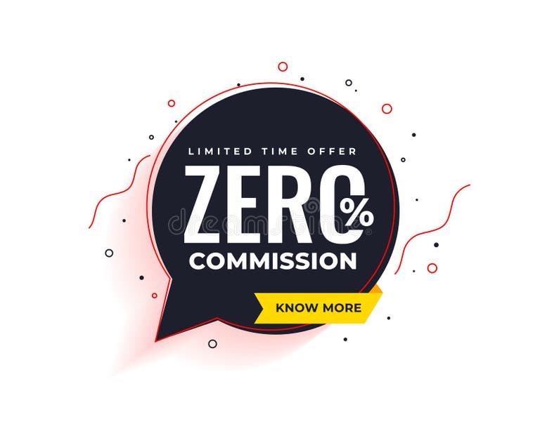 Flat Zero Percent Commission Template Limited Time Offer Stock Vector ...