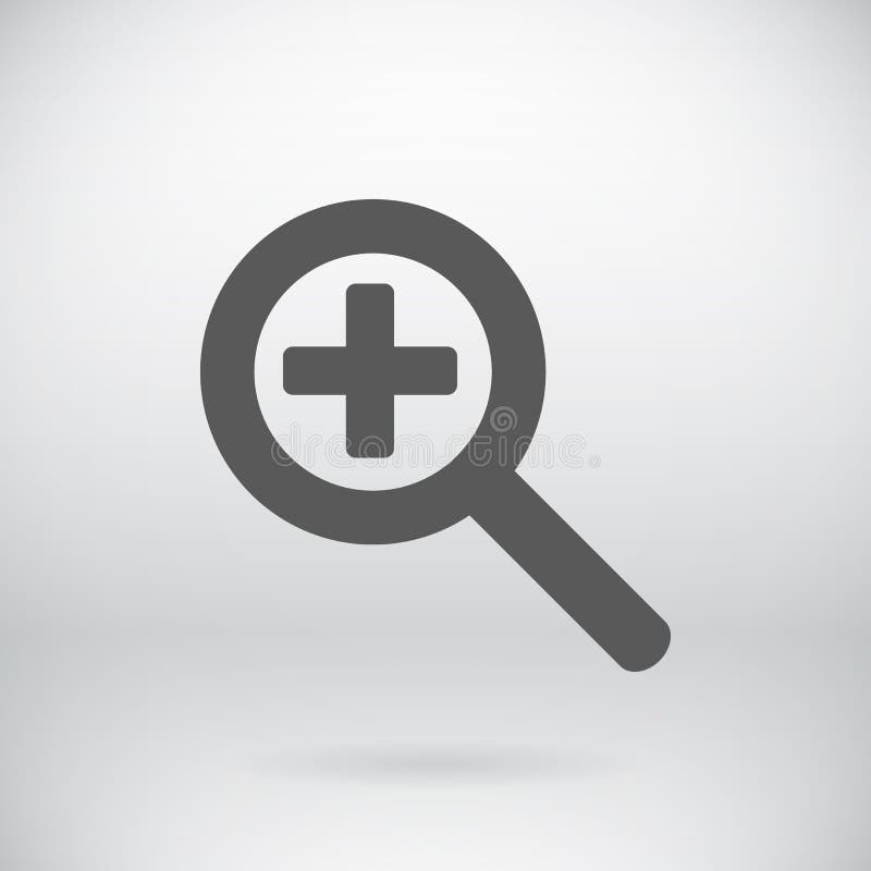 Flat Zoom Sign Vector Magnifier Symbol Background Stock Vector ...
