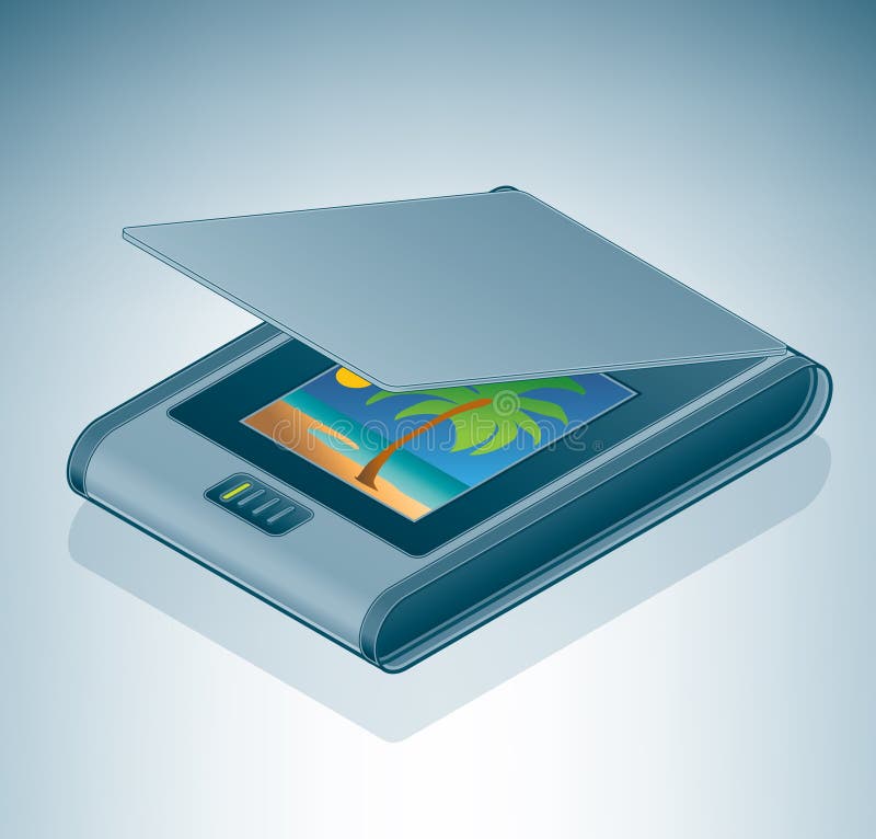 Flatable Photo Scanner stock vector. Illustration of isometric - 14429497