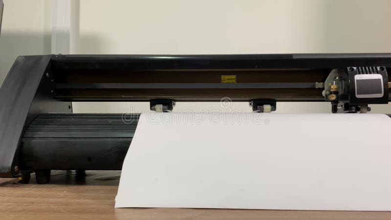 Flatbed plotter stock footage. Video of monitor, stickers - 313895630