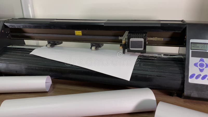 Flatbed plotter stock footage. Video of glue, sheet - 336393048