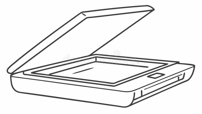 Flatbed Scanner Machine Simple Office Equipment Vector Design ...