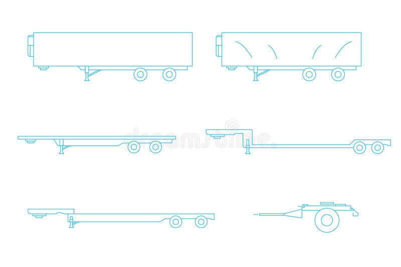 Flatbed Trailer Vector Stock Illustrations – 230 Flatbed Trailer Vector ...