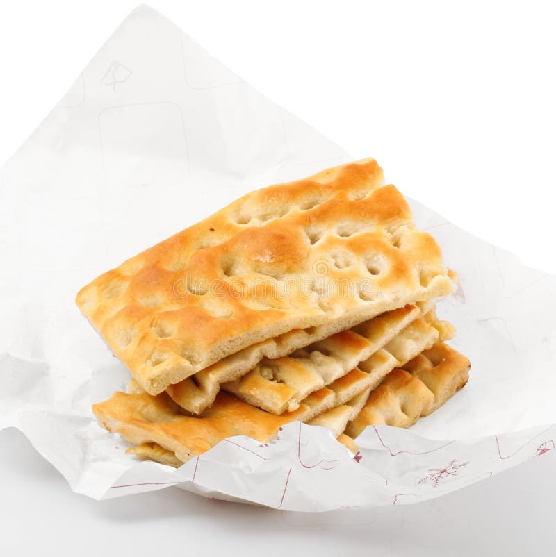 Flatbread Fresco En El Fondo Blanco Foto de archivo - Imagen de plano ...