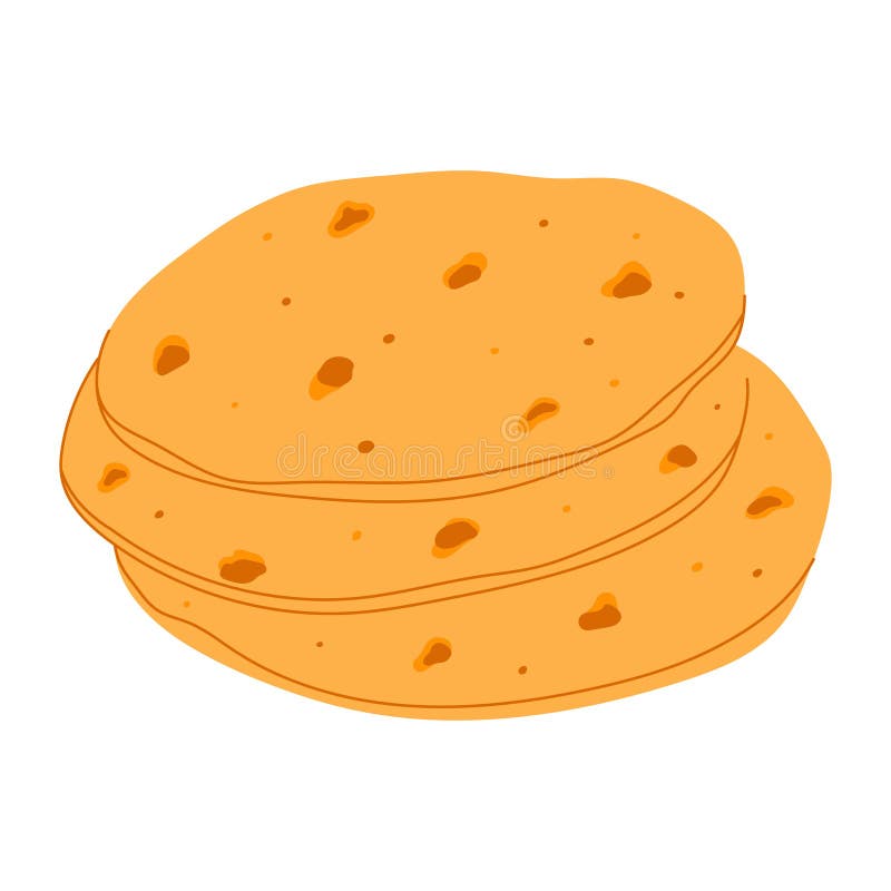 Flatbread. Traditional Middle Eastern Food Stock Vector - Illustration ...