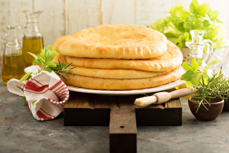 Flatbreads with Cheese Filling Stock Photo - Image of fried, cuisine ...