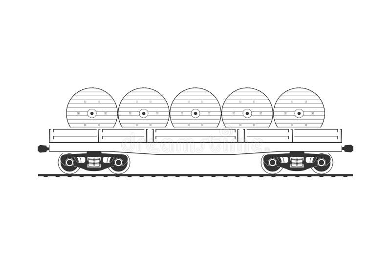 Railroad Flat Car Drawings