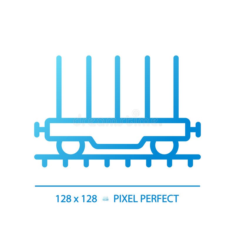 Flatcar Pixel Perfect Gradient Linear Vector Icon Stock Vector ...