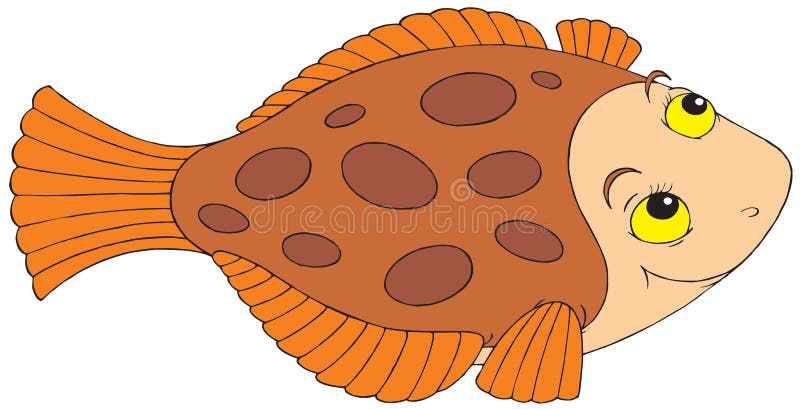 Flatfish stock vector. Illustration of drawing, animal - 3166431