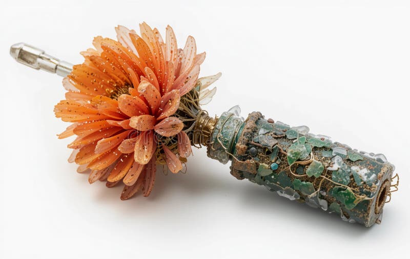 Flathead Screwdriver Handle Shaped Like a Blooming Flower Stem Stock ...