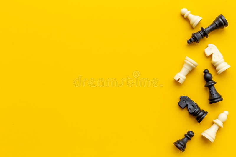 Flatlay of Chess Pieces, Top View. Chess Game As Victory Concept Stock ...