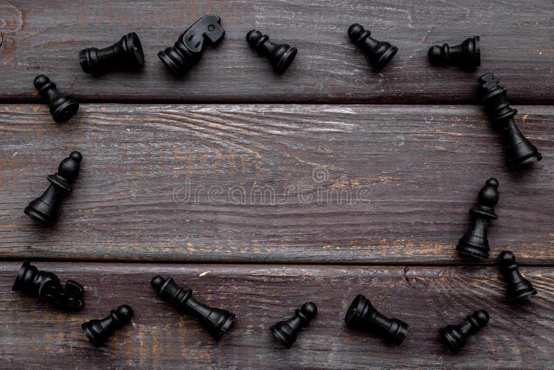 Flatlay of Chess Pieces, Top View. Chess Game As Victory Concept Stock ...