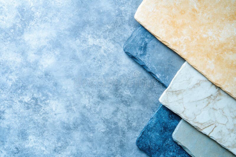 Flatlay of Natural Stone Textures Showing Different Colors and ...