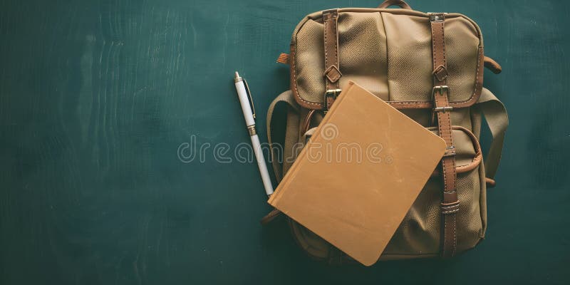 Flatlay Photo Background Featuring a Backpack Pen and Notebook with a ...
