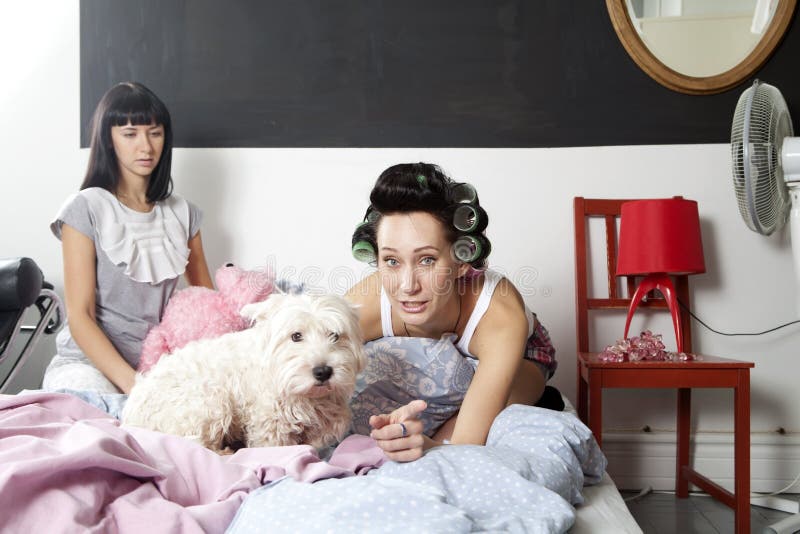 Flatmates stock photo. Image of entertainment, pretty - 16223740