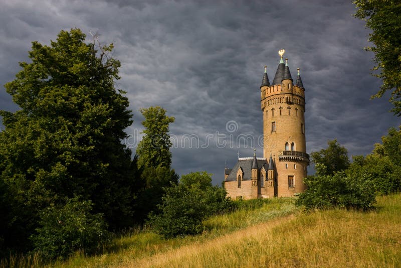 Flatow Tower in Babelsberg stock image. Image of prussian - 22005515