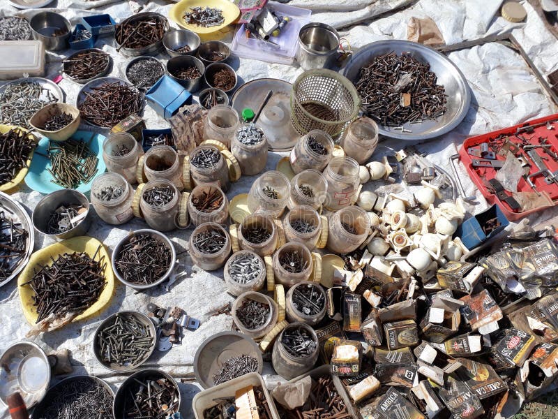 Flatpath Market of Old Hardware Goods Editorial Photography - Image of ...