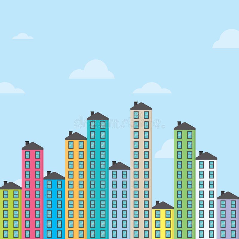 Apartments vector illustratie. Illustration of begrip - 36246705