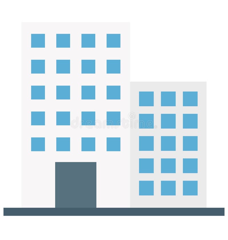 Block of Flats, Building Isolated Vector Icon Which Can Be Easily Edit ...