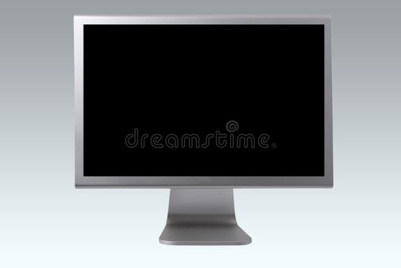 Flatscreen Computer Monitor Stock Image - Image of wide, silver: 3036549