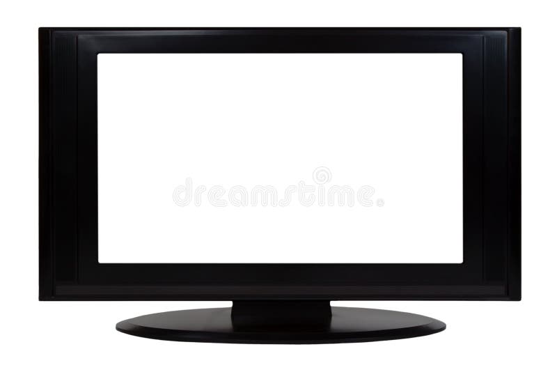 Flatscreen TV stock image. Image of white, blank, black - 26657827