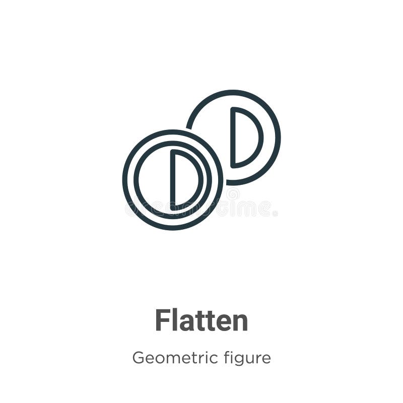 Outline Flatten Vector Icon. Isolated Black Simple Line Element ...