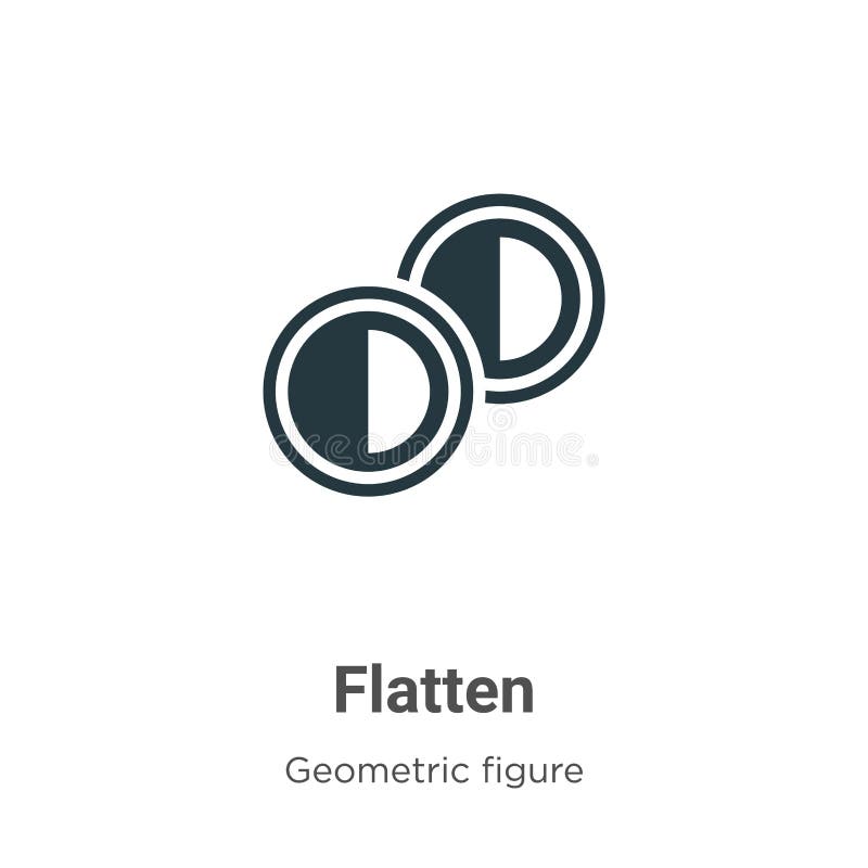 Flatten Vector Icon on White Background. Flat Vector Flatten Icon ...