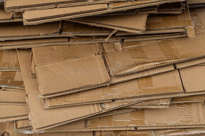 Flattened Boxes for Recycling or Reuse Stock Illustration ...