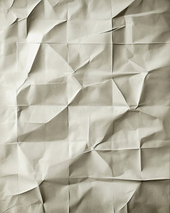 Flattened Paper with Sharp Creases Highlighted Under Dramatic Lighting ...
