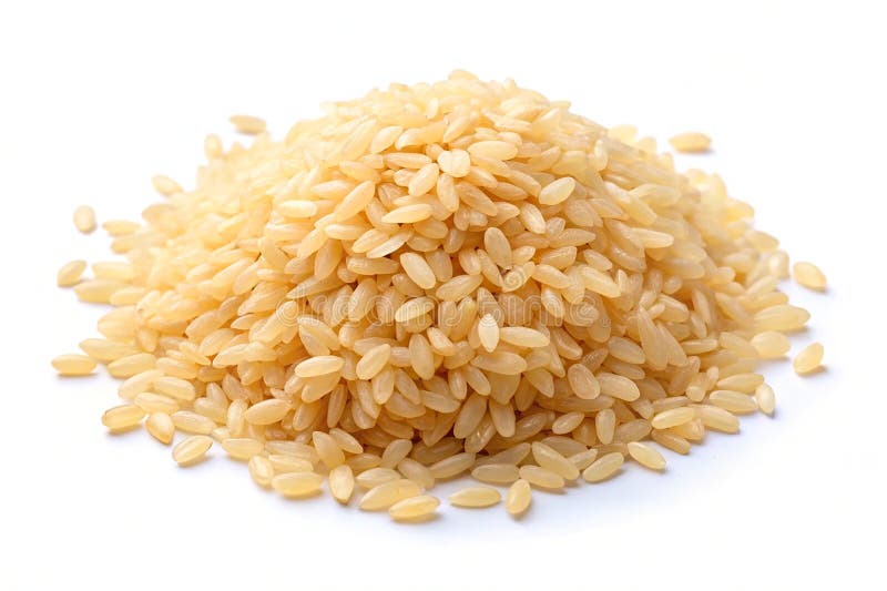 Flattened Rice Grains on White Background Stock Illustration ...