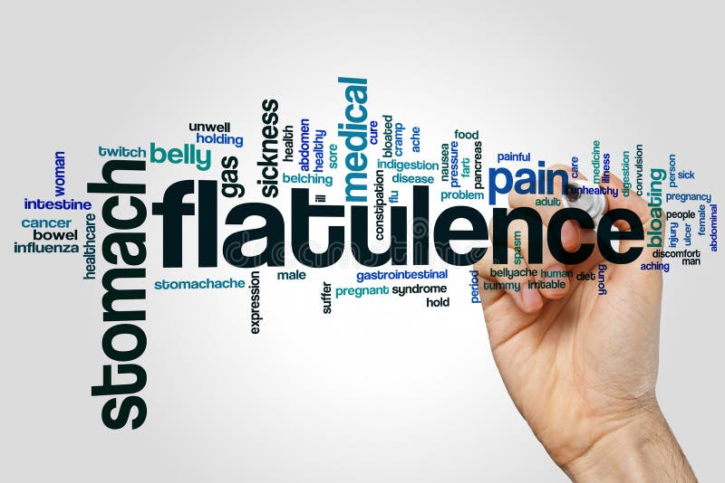 Flatulence Word Cloud on Grey Background Stock Image - Image of ...