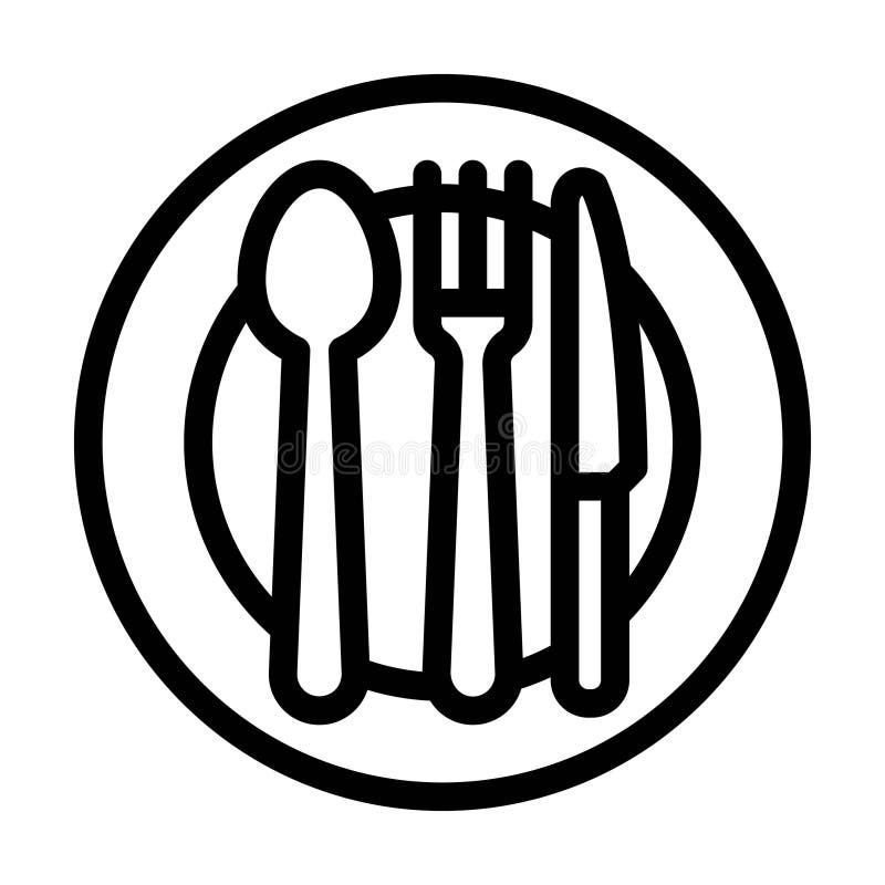 Flatware Restaurant Equipment Icon Doodle Illustration Stock ...