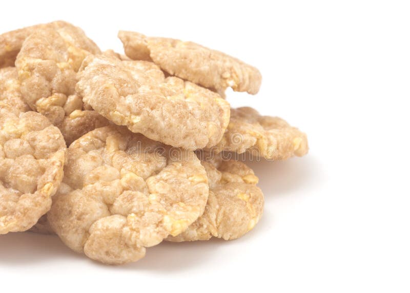 Flavored Mini Rice Crackers Stock Photo - Image of flavored, circle ...