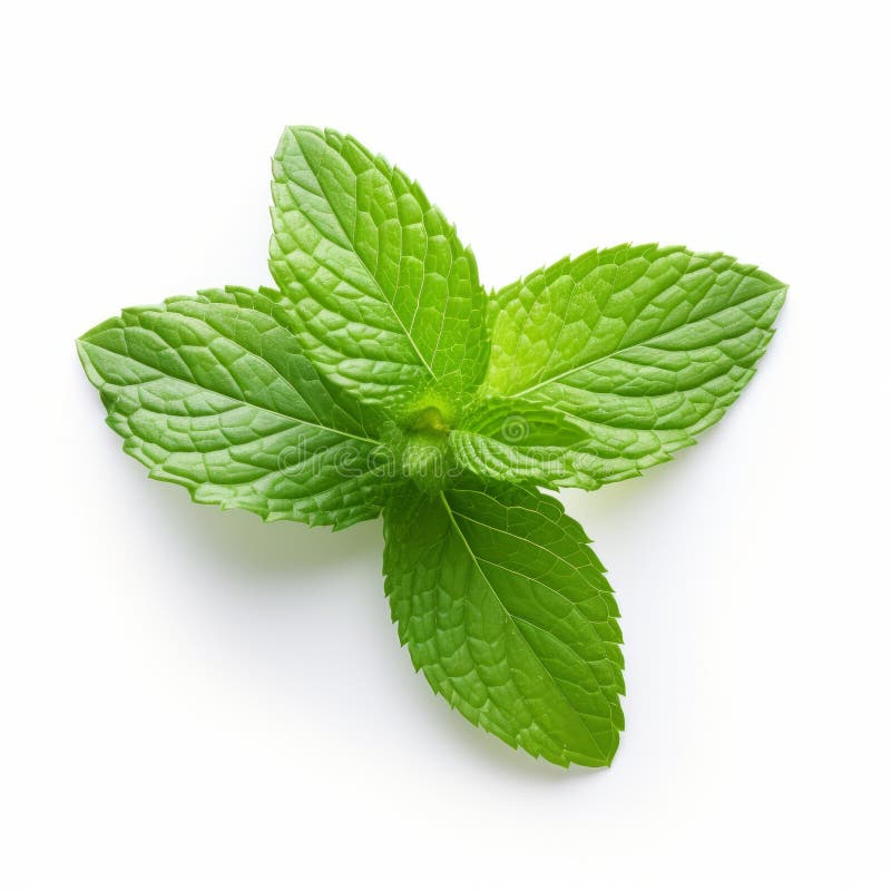 Flavored Mint Leaves on White Background: a Captivating Image by Greg ...