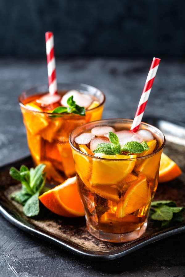Flavored orange iced tea stock photo. Image of healthy - 88851920