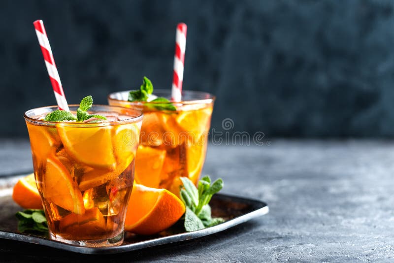 Flavored orange iced tea stock photo. Image of healthy - 88851920