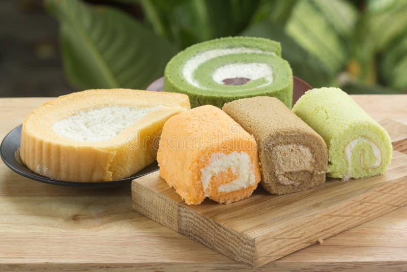 Flavors jam roll cake stock image. Image of slice, lunch - 76694019