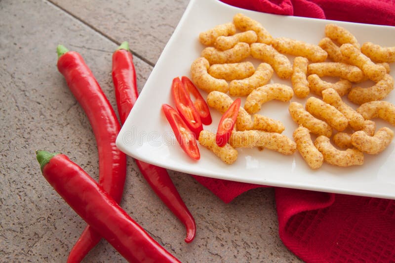 Flavoured corn chips stock image. Image of corn, chips - 70465775