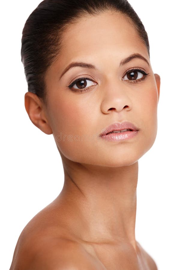 Flawless Beauty And Elegance Cropped Head And Shoulders Portrait Of A