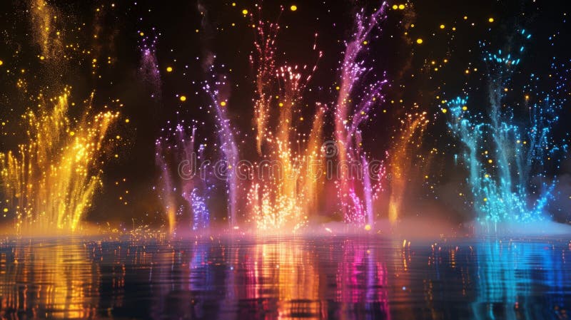 A Flawless Dance of Colors on a Black Stage these Firework Explosions ...