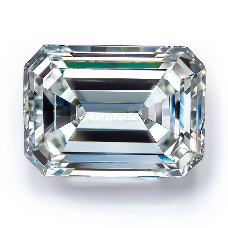 A Flawless Emerald-cut Diamond with a Rectangular Shape and Step-cut ...
