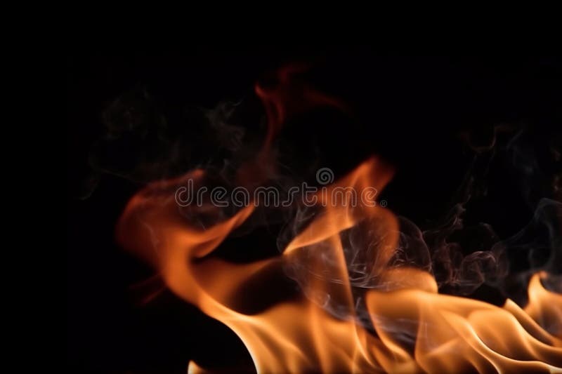 Flawless Fire Isolated Against a Black Backdrop Stock Illustration ...