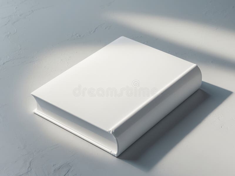 Flawless Image of a White Book with a White Cover is Sitting on a Gray ...